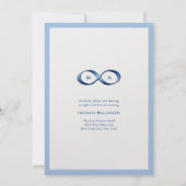 Sapphire Blue Infinity Hand Clasp Wedding Invite | Zazzle