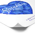 Sapphire name meaning watercolor heart blue gem poster | Zazzle