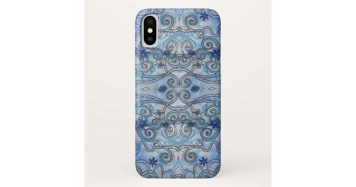 Sapphire Swirls design on an iPhone Case | Zazzle