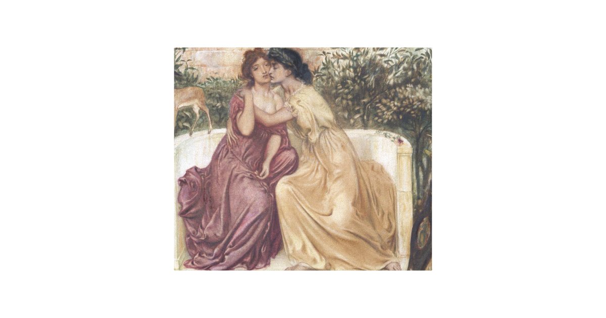 Sappho and Erinna in a Greek Garden (Lesbian Love) Canvas Print | Zazzle