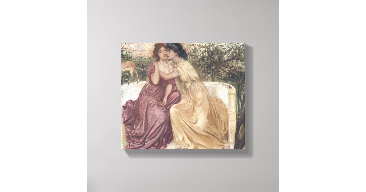Sappho and Erinna in a Greek Garden (Lesbian Love) Canvas Print | Zazzle