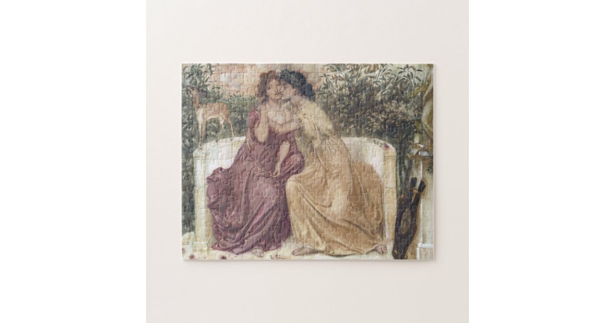 Sappho and Erinna in a Greek Garden (Lesbian Love) Jigsaw Puzzle | Zazzle