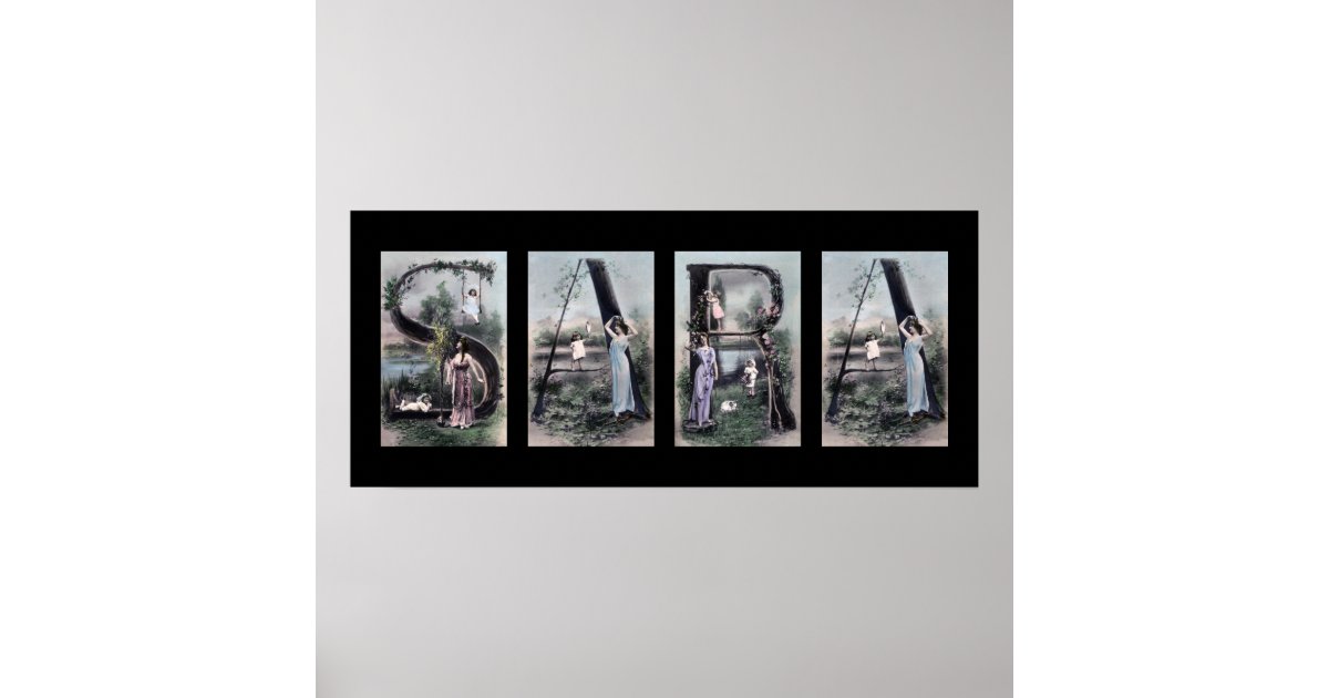 SARA Alphabet Letter Name Art Poster | Zazzle