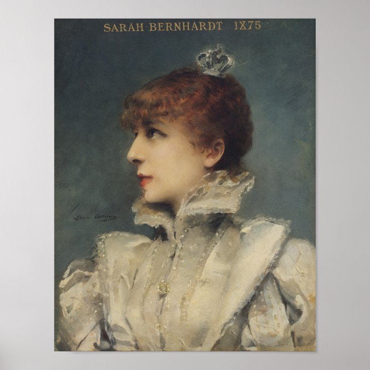 Sarah Bernhardt 1875 Poster | Zazzle