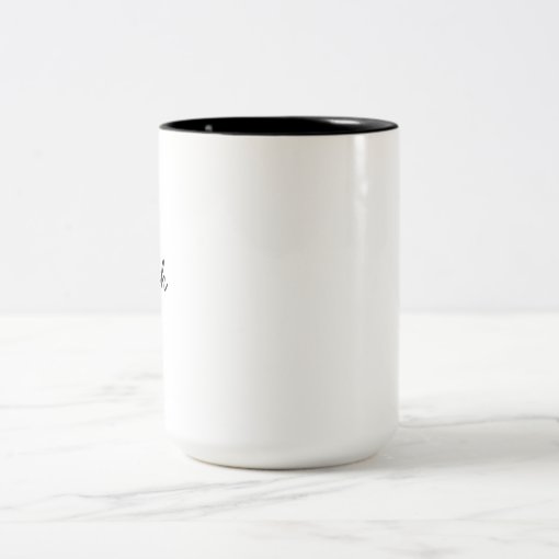 Sarah Black 15 oz Two-Tone Mug | Zazzle