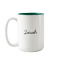 Sarah Black 15 oz Two-Tone Mug | Zazzle