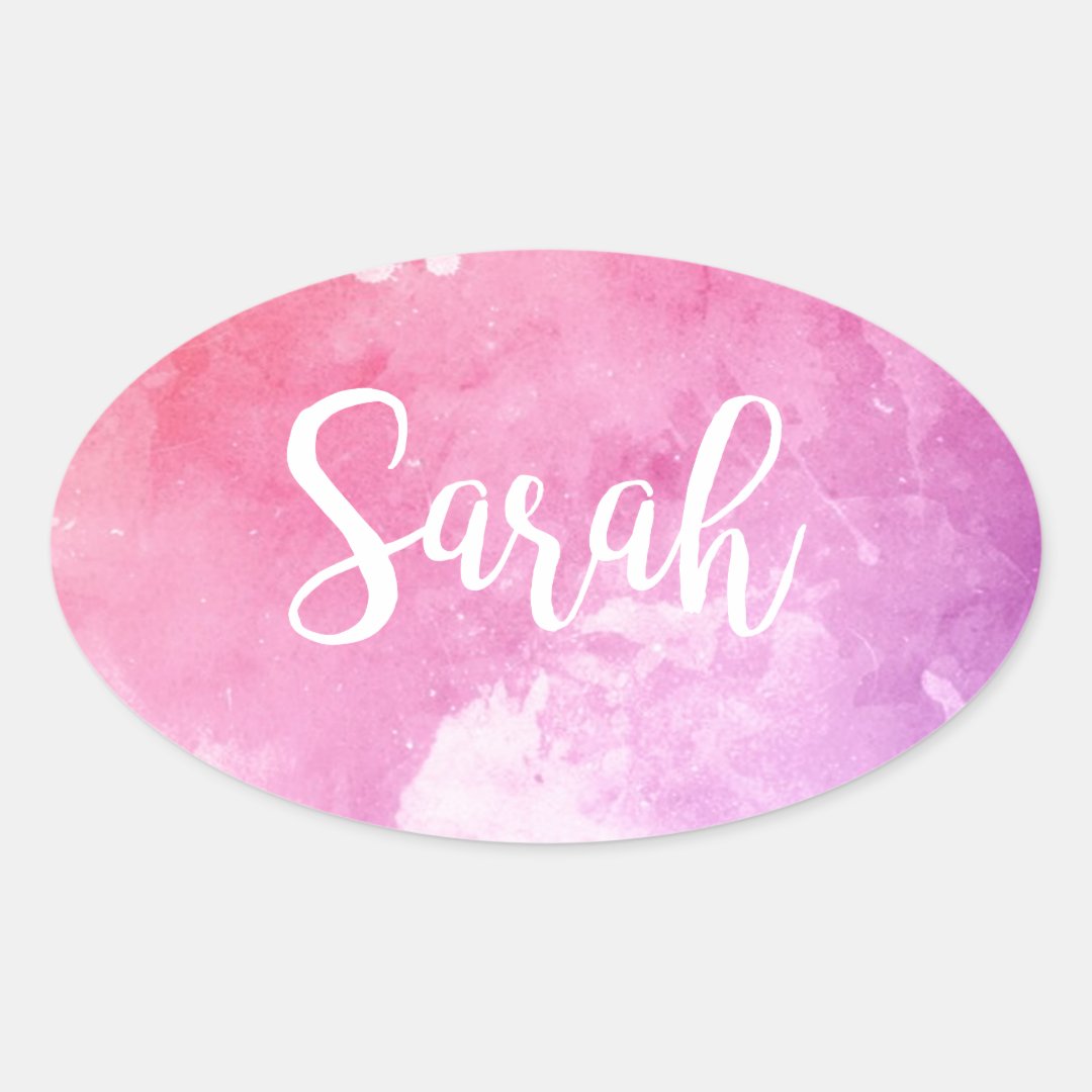 Sarah Name Oval Sticker | Zazzle