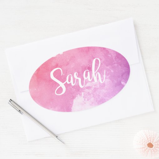 Sarah Name Oval Sticker | Zazzle