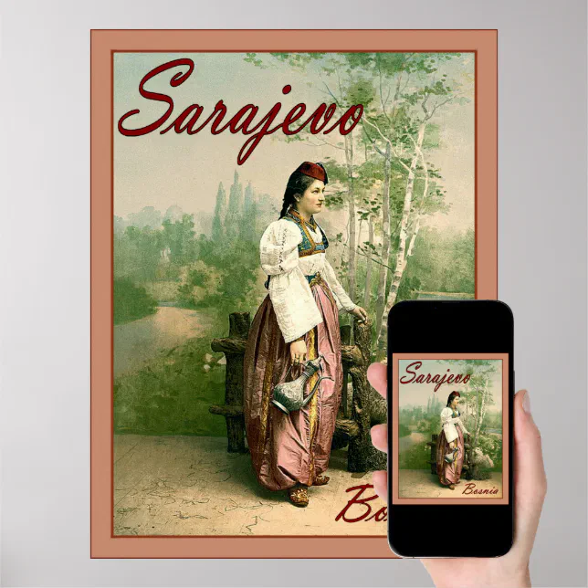 Sarajevo ~ Bosnia ~ Vintage Travel Poser. Poster | Zazzle