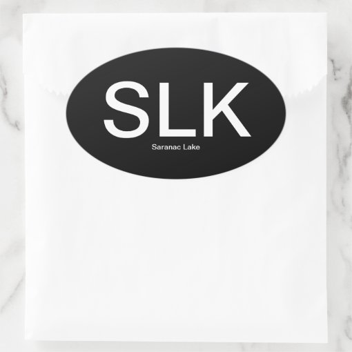 Saranac Lake SLK Oval Bumper Sticker | Zazzle