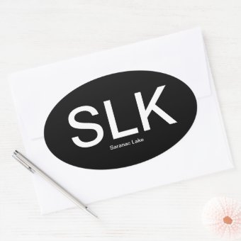 Saranac Lake SLK Oval Bumper Sticker | Zazzle