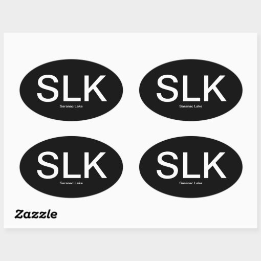 Saranac Lake SLK Oval Bumper Sticker | Zazzle