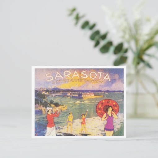 Sarasota Florida vintage 1920s Postcard | Zazzle