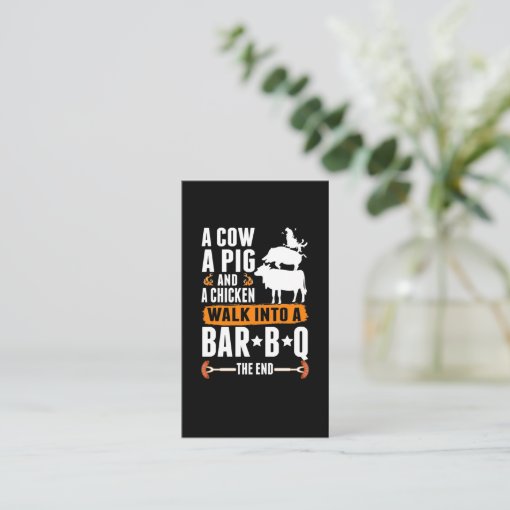 Sarcastic Barbecue Humor Meat Lover Grilling Funny Business Card | Zazzle