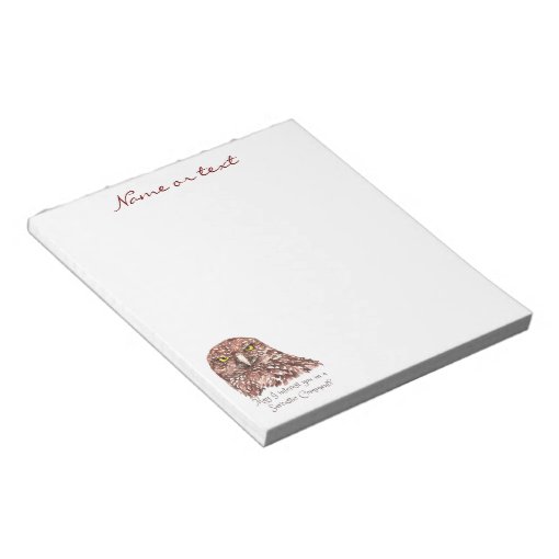 Sarcastic Humor Quote Watercolor Grumpy Owl Notepad | Zazzle