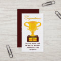 Sarcastic Parking Trophy Business Card | Zazzle