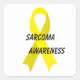 Sarcoma Yellow Awareness Ribbon by Janz Square Sticker | Zazzle