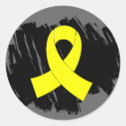 Sarcoma I Proudly Wear Yellow 1 Classic Round Sticker | Zazzle.com