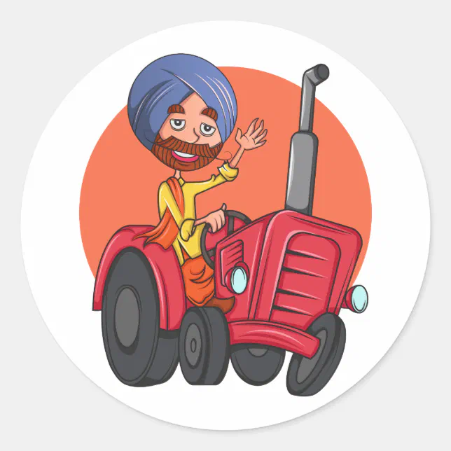 Sardar Ji Classic Round Sticker | Zazzle