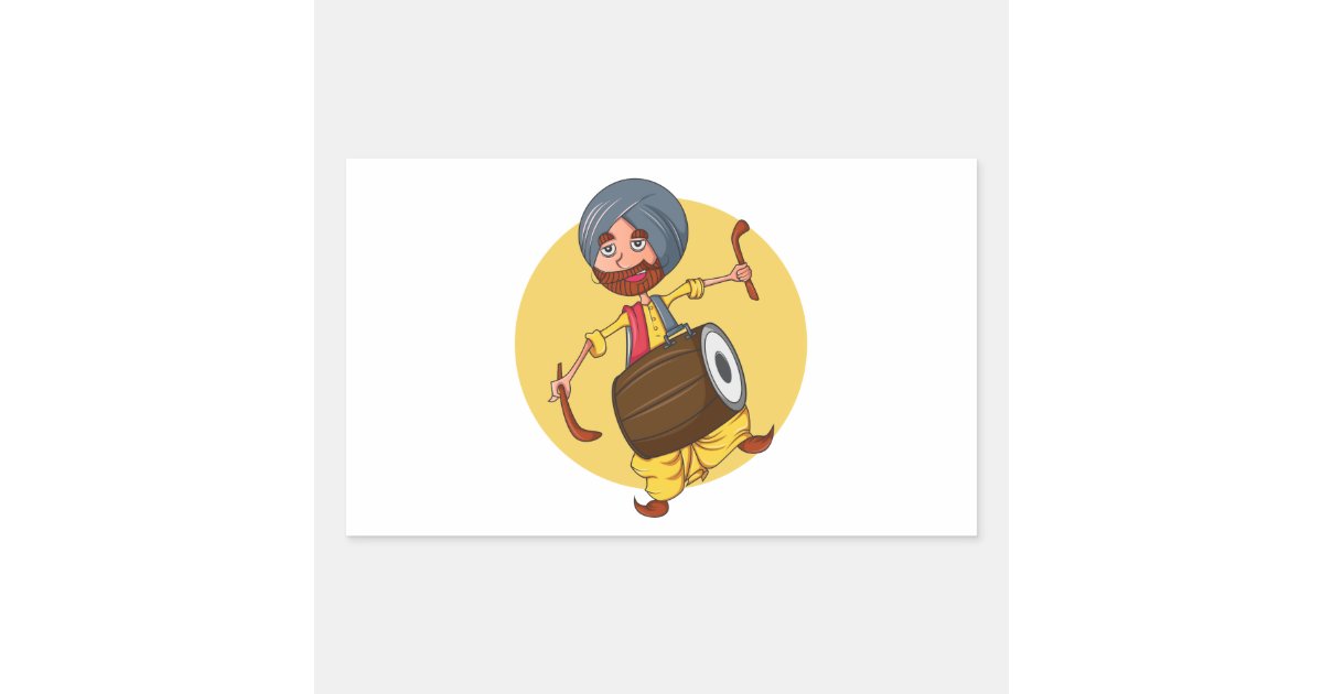 Sardar Ji Rectangular Sticker | Zazzle