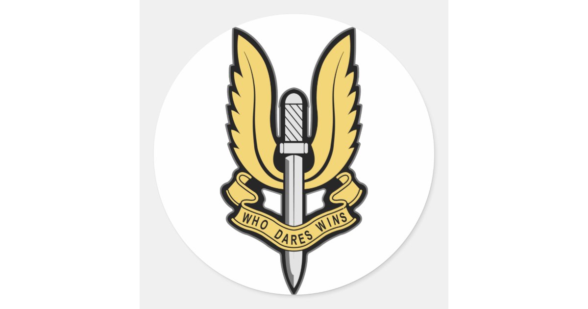 SAS Insignia Classic Round Sticker | Zazzle