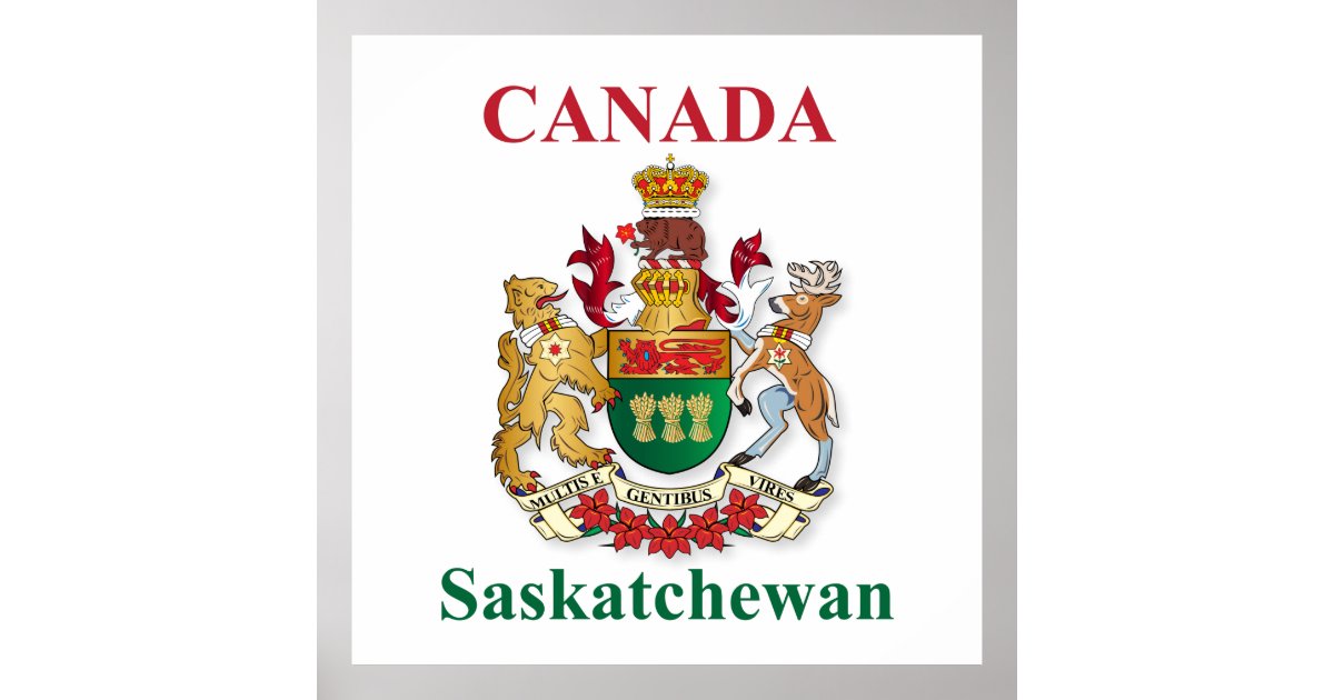 Saskatchewan coat of arms poster | Zazzle
