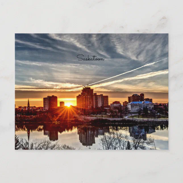 Saskatoon Sunset Postcard | Zazzle