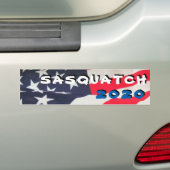 Sasquatch 2020 with Flag Bumper Sticker | Zazzle