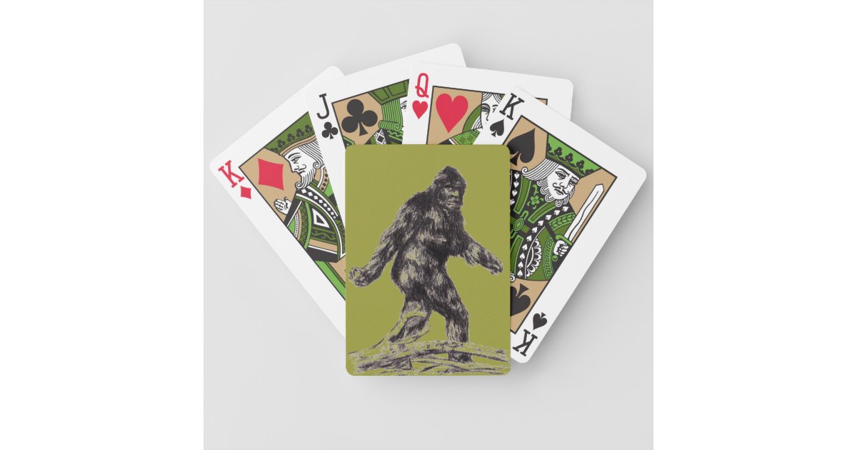 "Sasquatch" "Bigfoot" playing cards | Zazzle.com