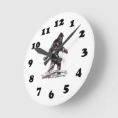 Sasquatch Bigfoot Round Clock | Zazzle