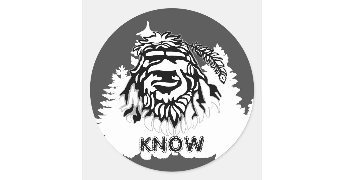 Sasquatch Classic Round Sticker | Zazzle