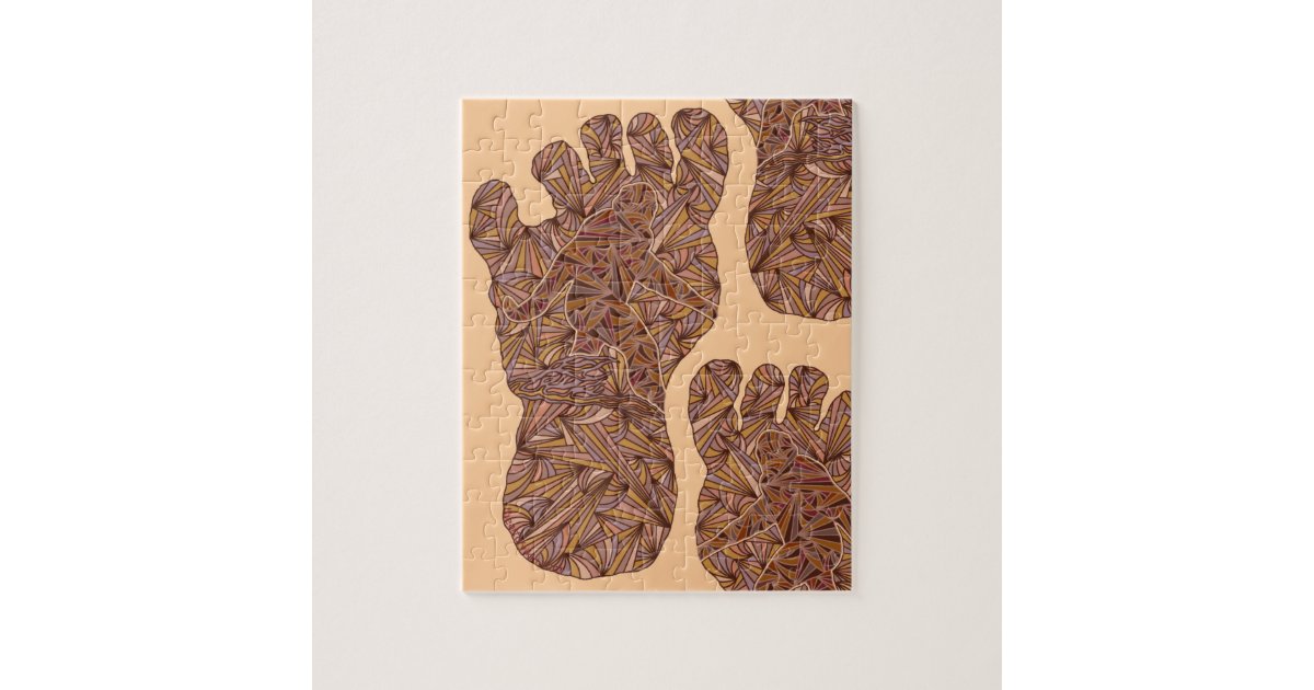 Sasquatch Track Bigfoot Fun Jigsaw Puzzle | Zazzle