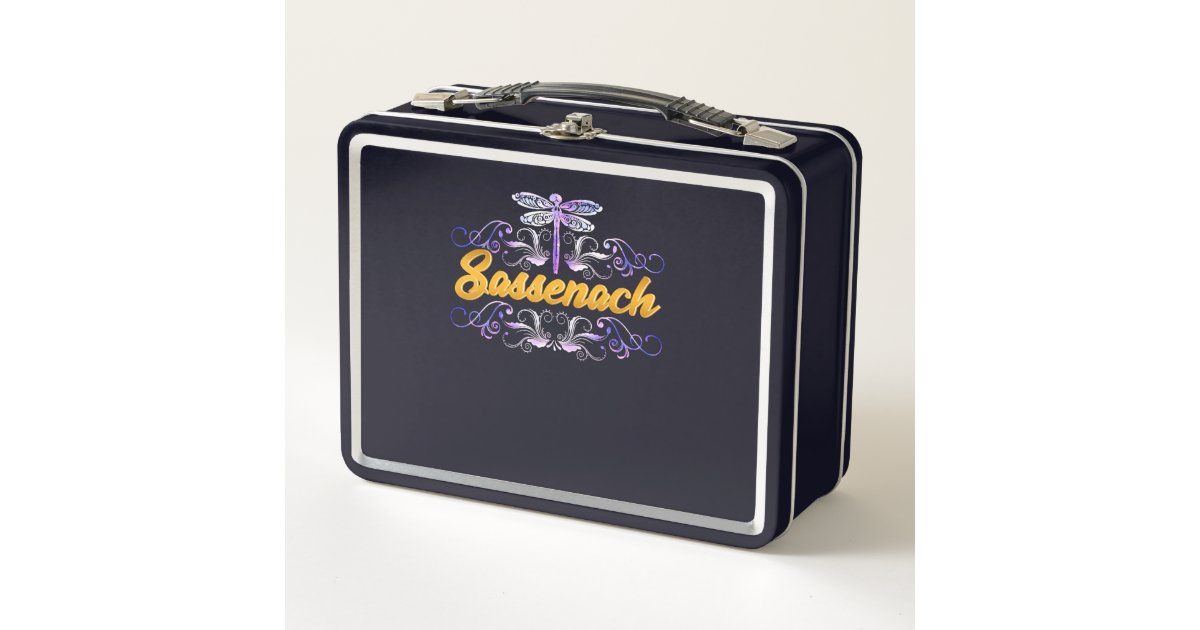 Sassenach Outlander Blue Dragonfly Metal Lunch Box | Zazzle