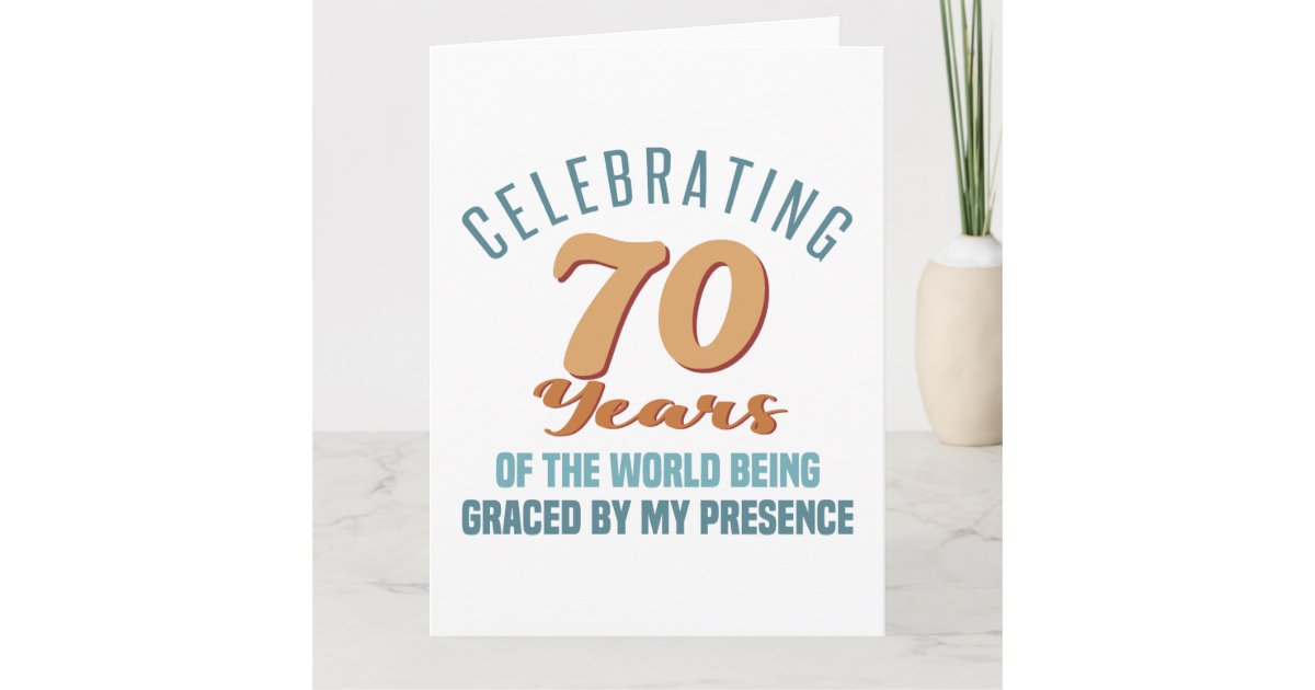 Sassy 70th Birthday Attitude Card | Zazzle