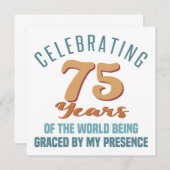 Sassy 75th Birthday Attitude Card | Zazzle