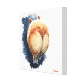Sassy Corgi Butt Canvas Print 12" x 12" | Zazzle