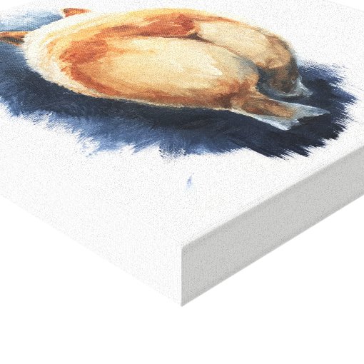 Sassy Corgi Butt Canvas Print 12" x 12" | Zazzle