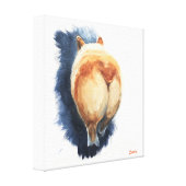 Sassy Corgi Butt Canvas Print 12" x 12" | Zazzle