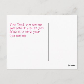 Sassy Girl Thank You Postcard | Zazzle