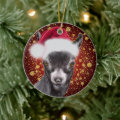 Sassy Pygmy Goat Santa Hat Christmas Ornament | Zazzle
