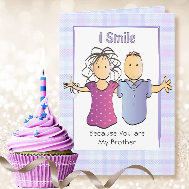 Sassy Snarky Brother Cartoon Funny Birthday Card | Zazzle