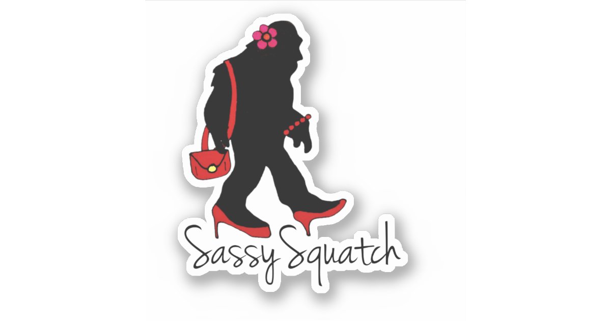 Sassy Squatch, Bigfoot, Yeti, Sasquatch Sticker | Zazzle