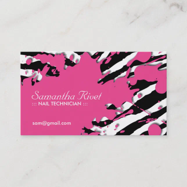 Sassy Zebra Print Business Cards | Zazzle