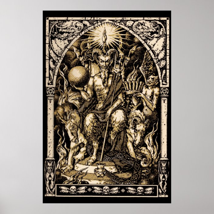 Satan Enthroned 24x36 Art Poster | Zazzle.com