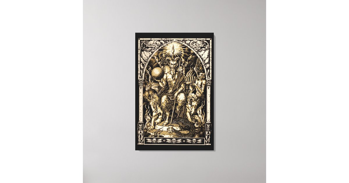 Satan Enthroned 24x36 Canvas Wall Art | Zazzle