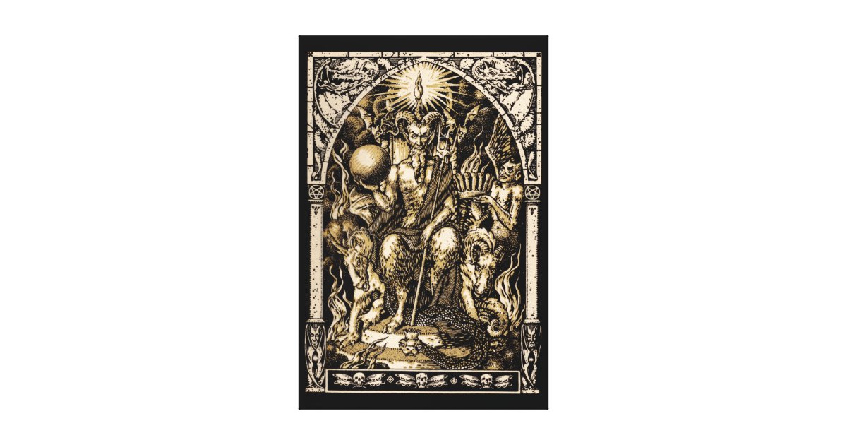 Satan Enthroned 24x36 Canvas Wall Art | Zazzle