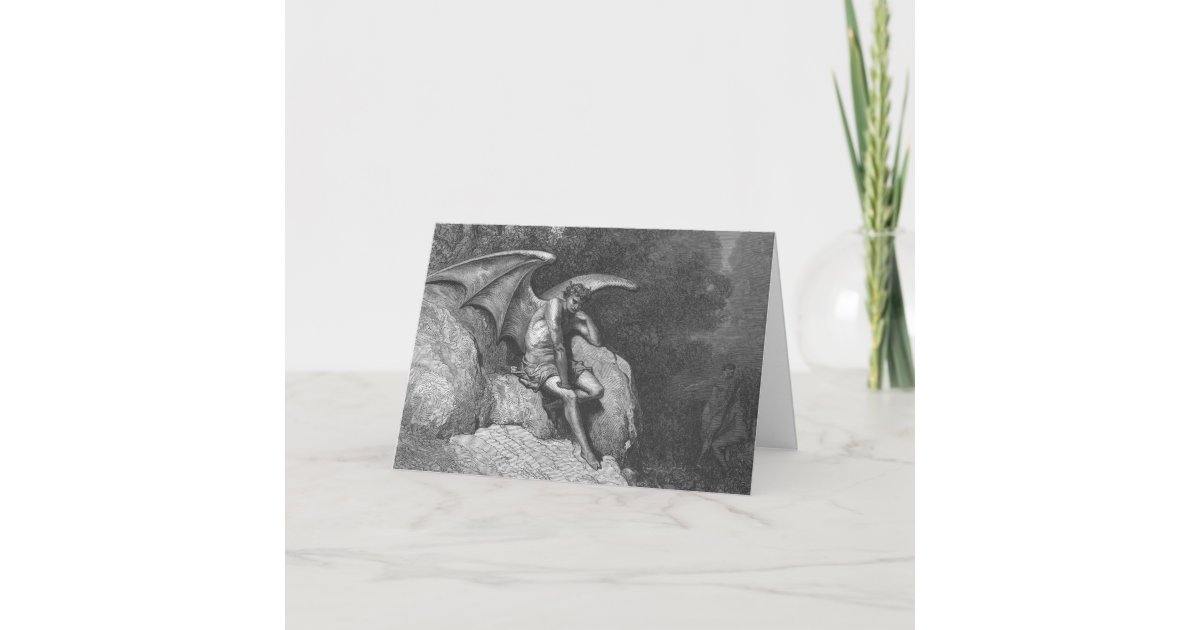 Satan Thinking Winter Solstice Card | Zazzle