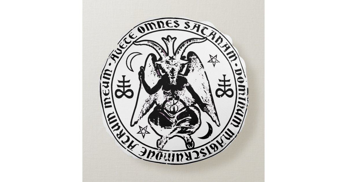Satanic Baphomet Round Pillow | Zazzle