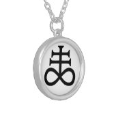 satanic cross silver plated necklace | Zazzle