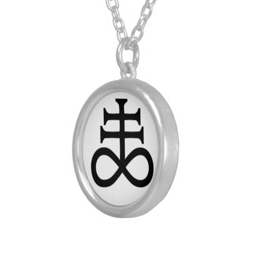 satanic cross silver plated necklace | Zazzle
